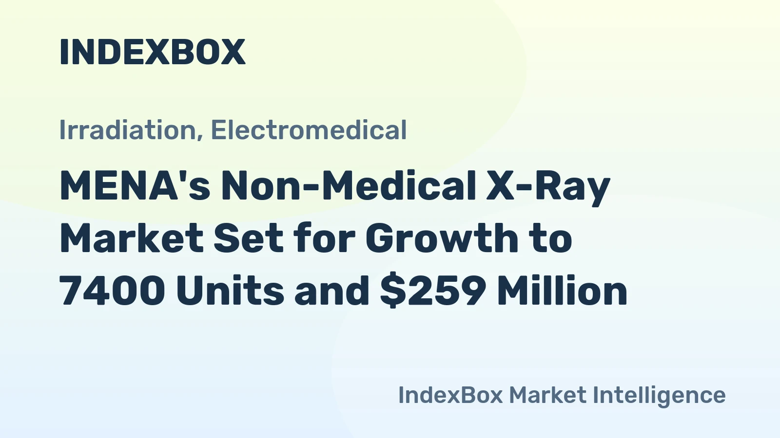 MENA's Non-Medical X-Ray Market Set for Growth to 7400 Units and $259 Million