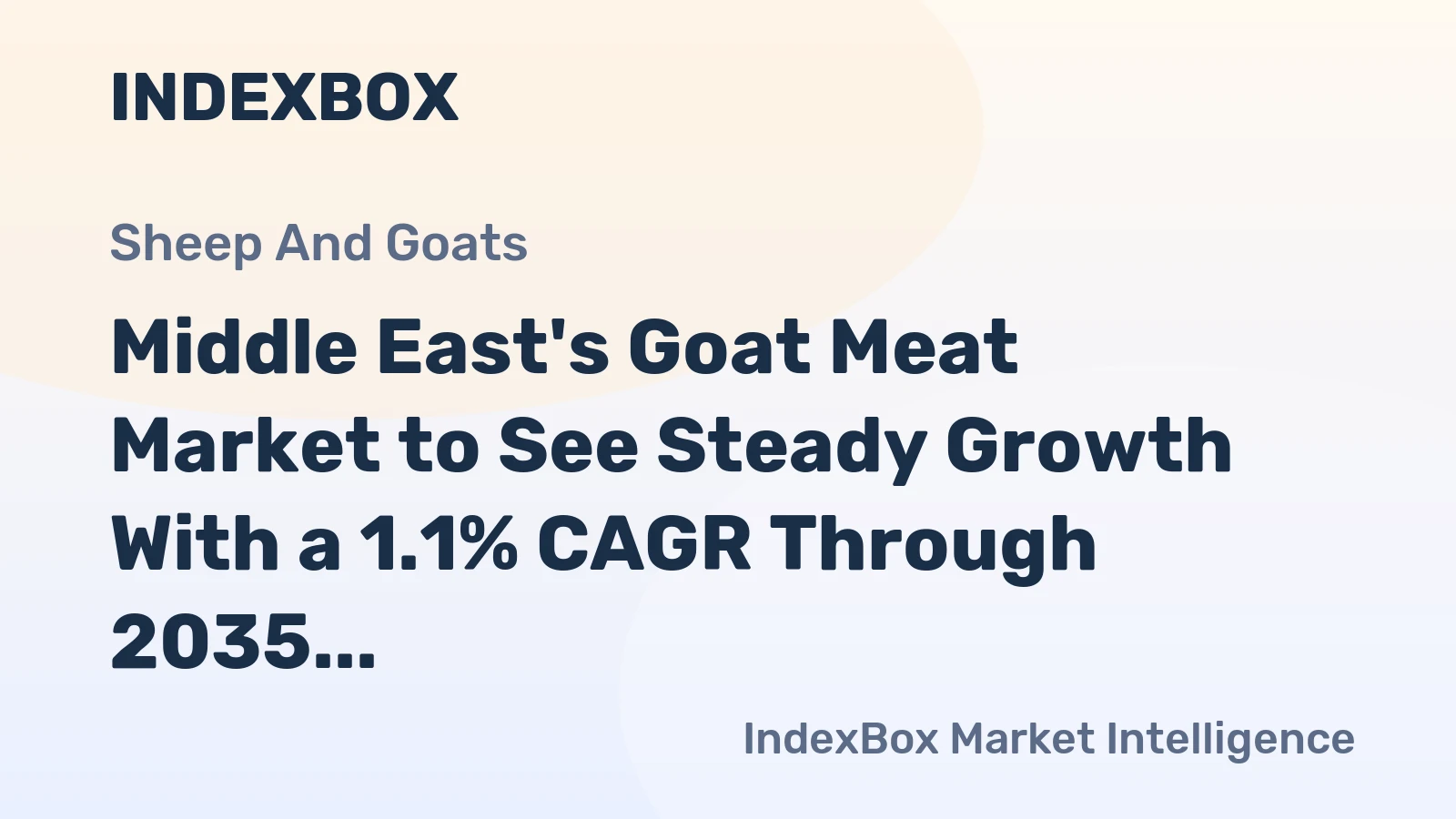 Middle East's Goat Meat Market to See Steady Growth With a 1.1% CAGR Through 2035