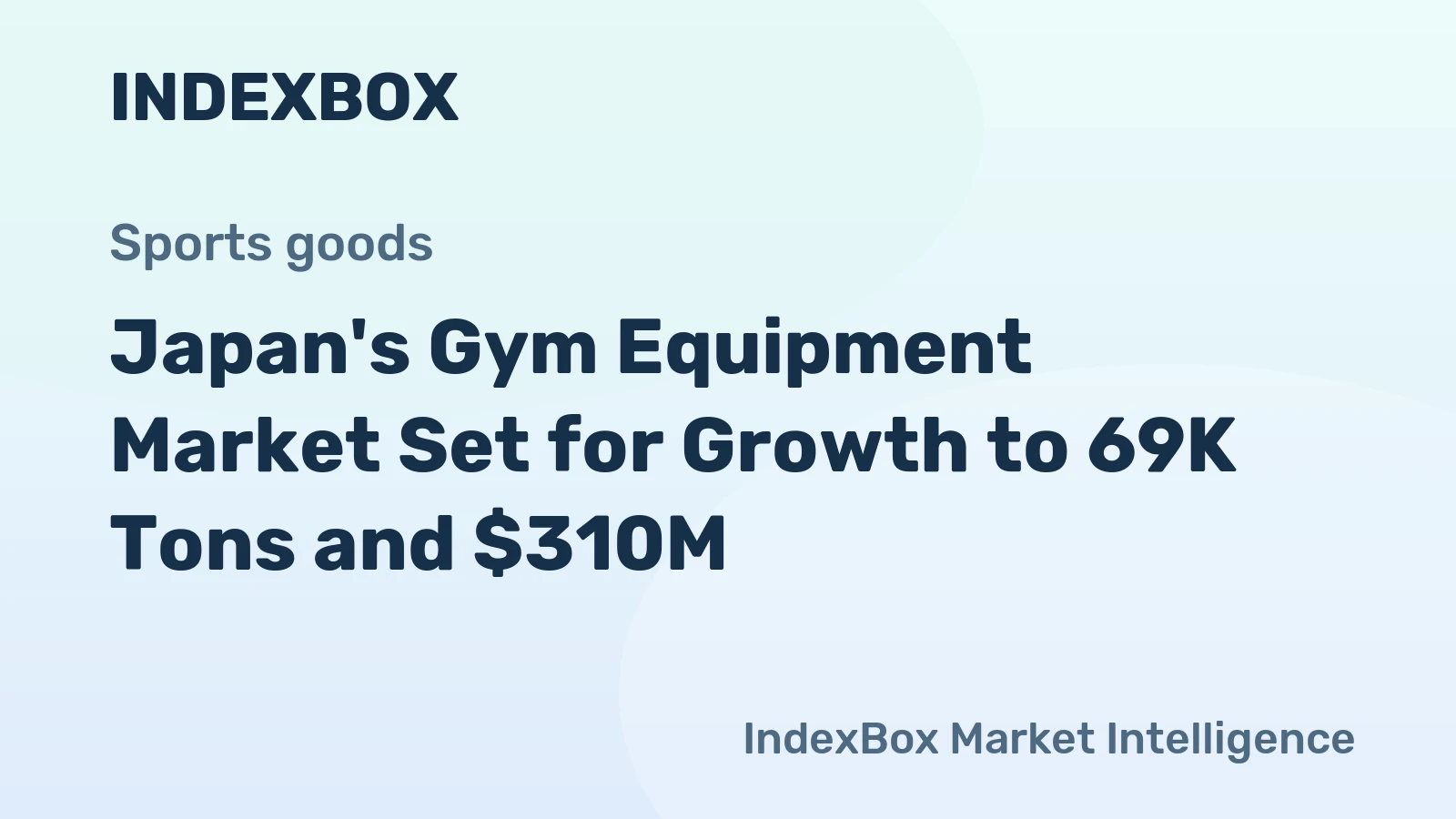 Japan's Gym Equipment Market Set for Growth to 69K Tons and $310M