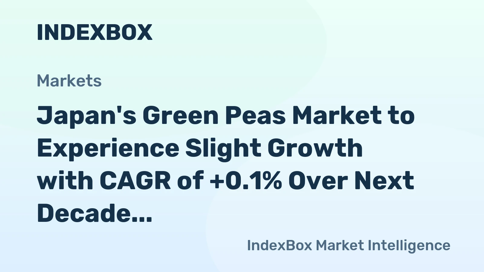 Japan's Green Peas Market to Experience Slight Growth with CAGR of +0.1% Over Next Decade