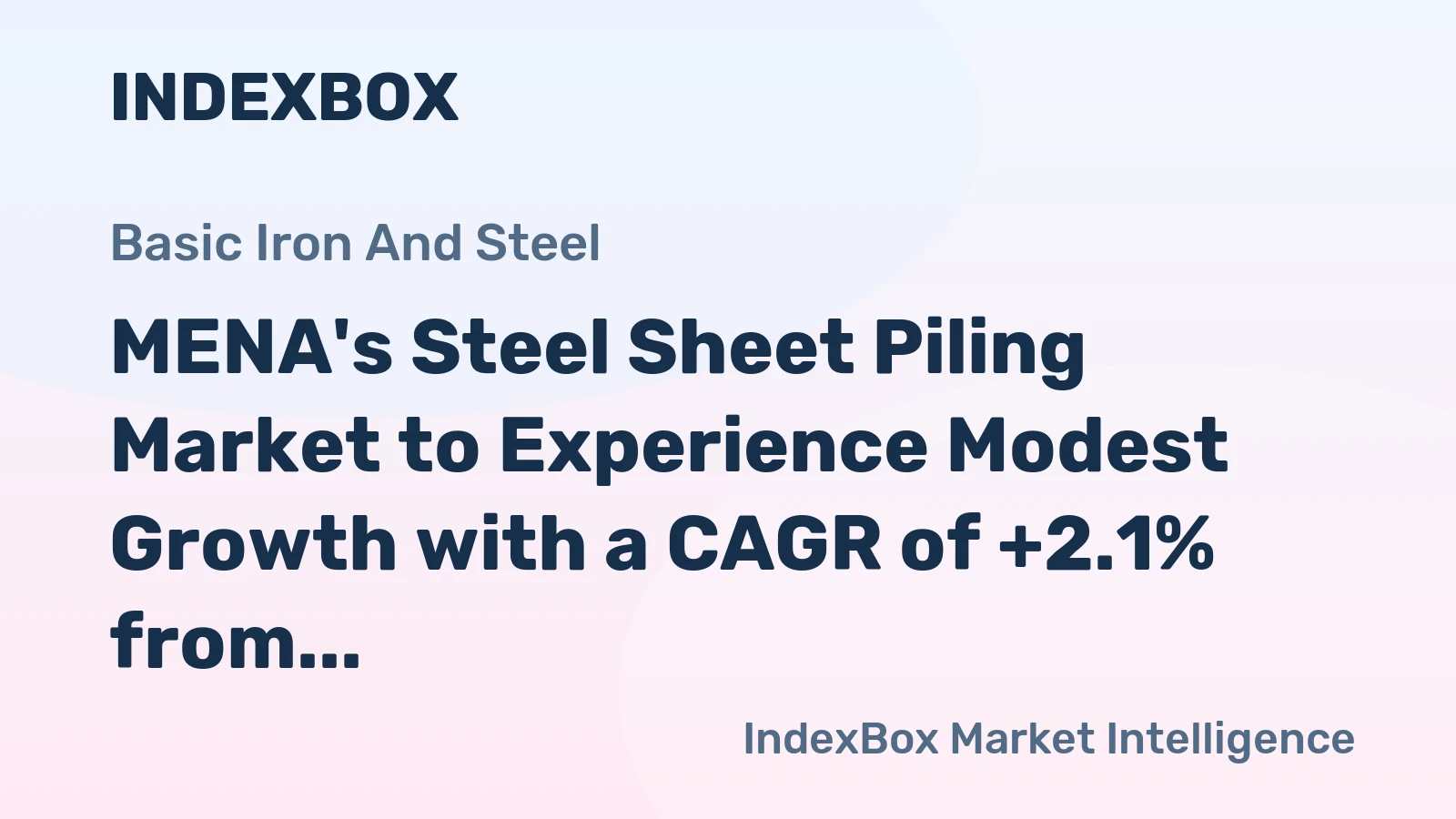 MENA's Steel Sheet Piling Market to Experience Modest Growth with a CAGR of +2.1% from 2024 to 2035