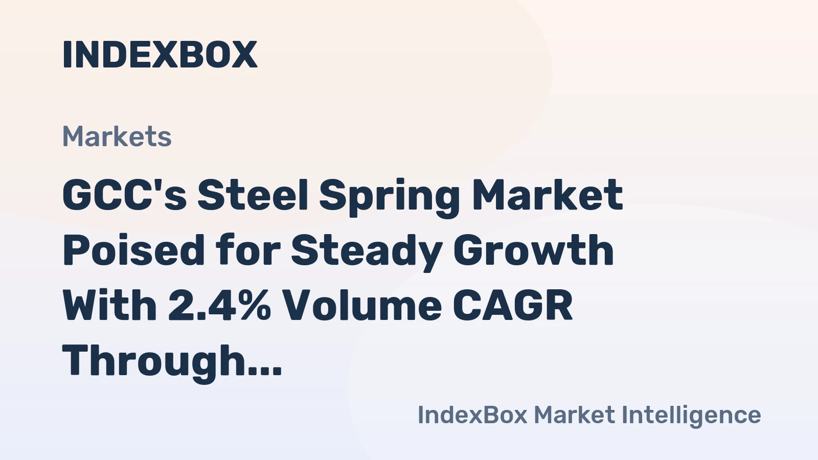 GCC's Steel Spring Market Poised for Steady Growth With 2.4% Volume CAGR Through 2035