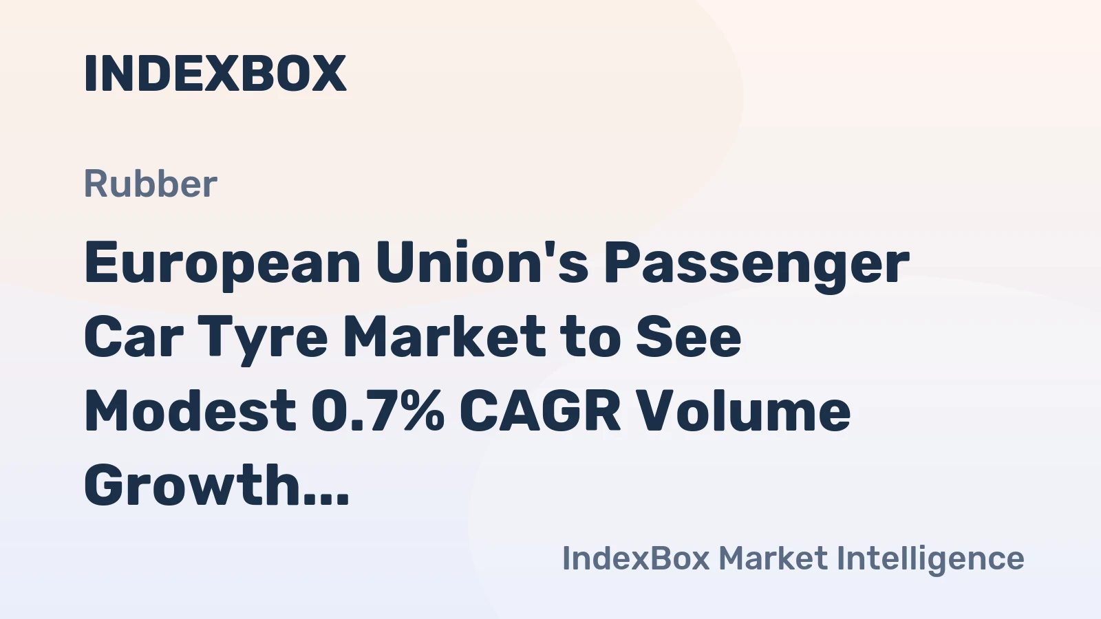 European Union's Passenger Car Tyre Market to See Modest 0.7% CAGR Volume Growth Through 2035