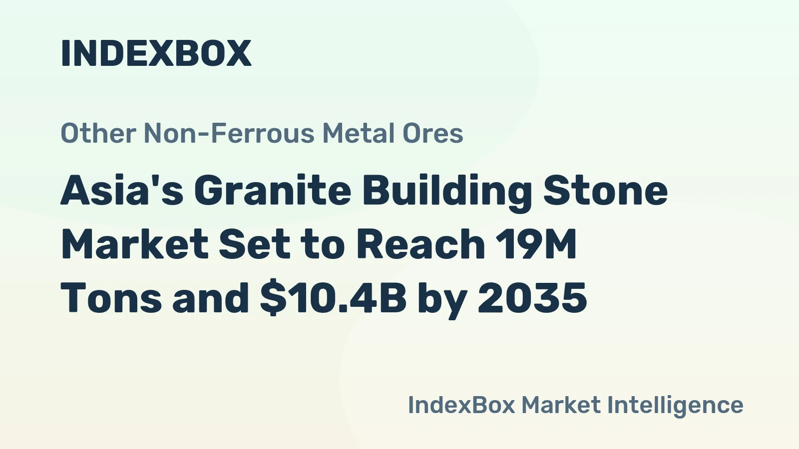 Asia's Granite Building Stone Market Set to Reach 19M Tons and $10.4B by 2035