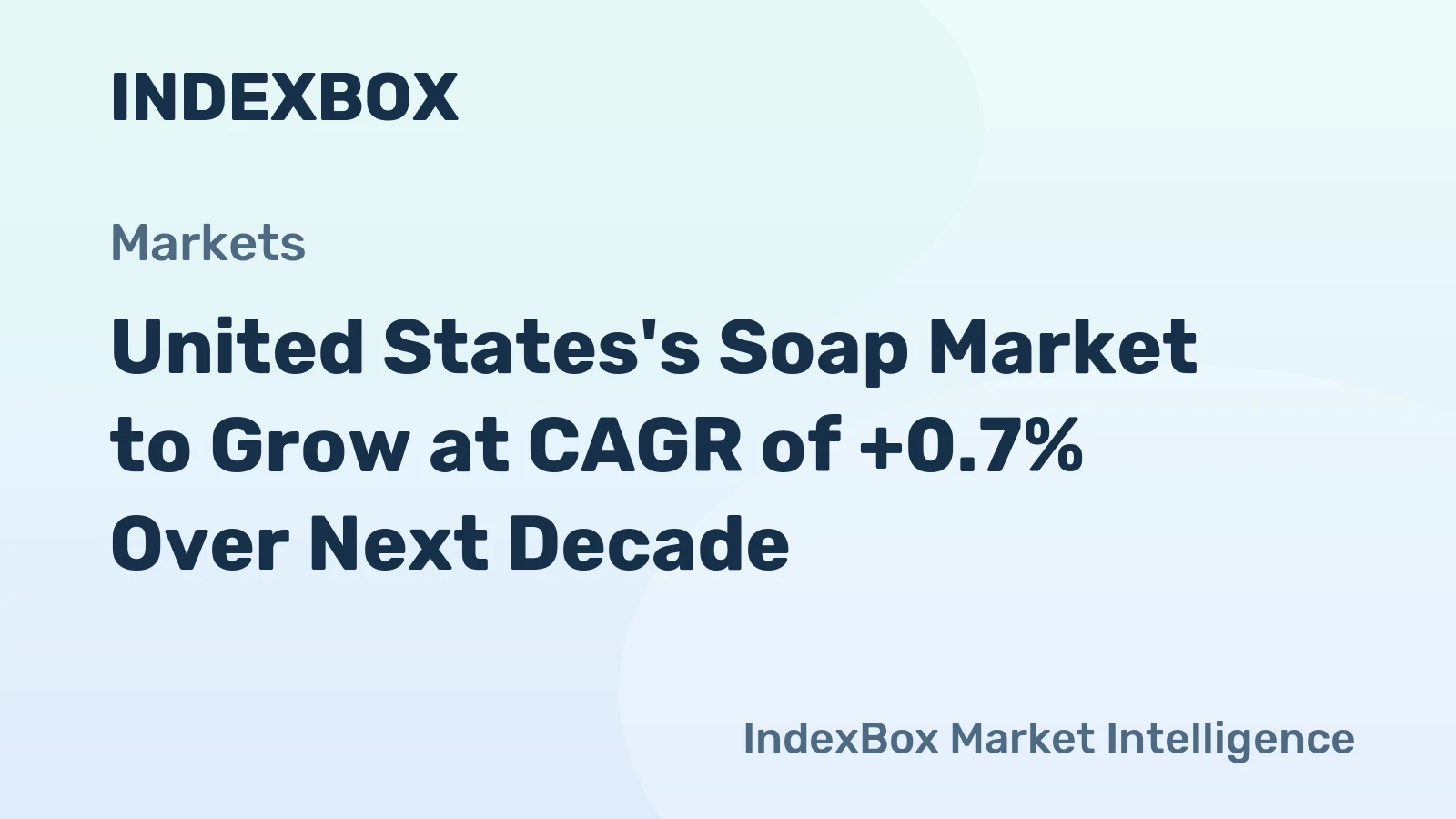 United States's Soap Market to Grow at CAGR of +0.7% Over Next Decade