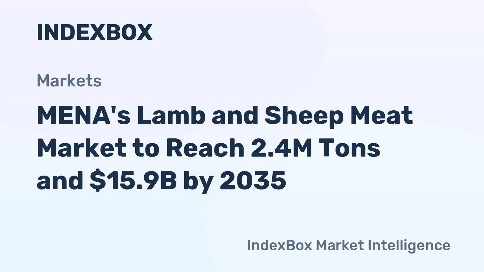 MENA's Lamb and Sheep Meat Market to Reach 2.4M Tons and $15.9B by 2035
