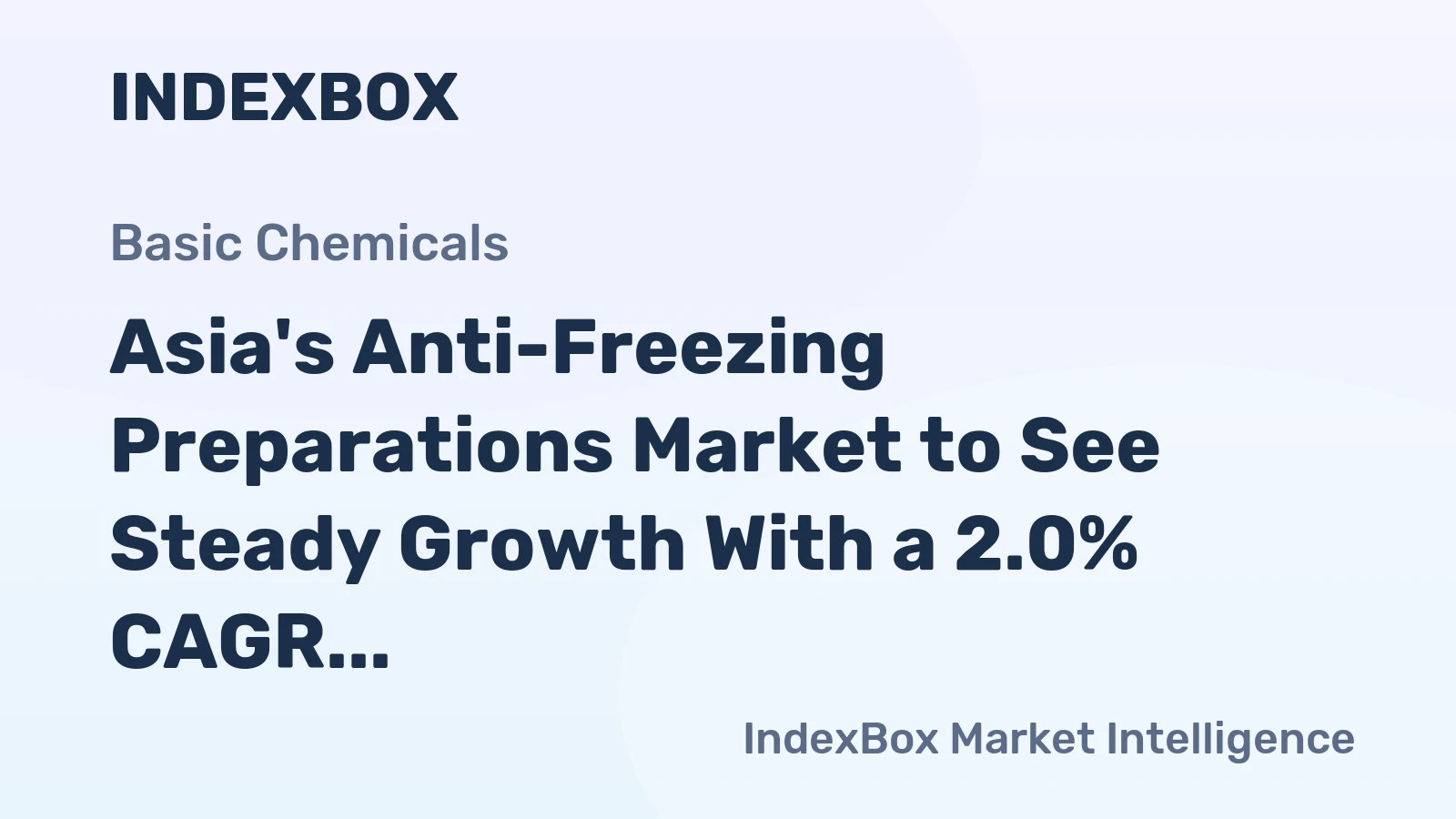 Asia's Anti-Freezing Preparations Market to See Steady Growth With a 2.0% CAGR in Value Through 2035