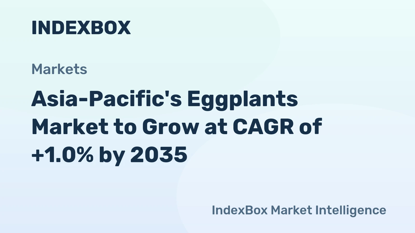 Asia-Pacific's Eggplants Market to Grow at CAGR of +1.0% by 2035