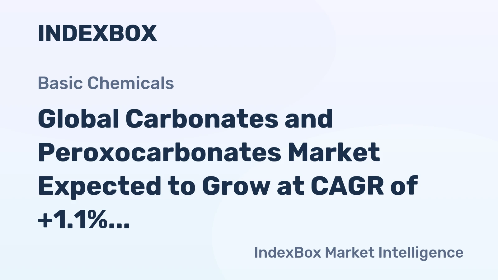Global Carbonates and Peroxocarbonates Market Expected to Grow at CAGR of +1.1% from 2024 to 2035