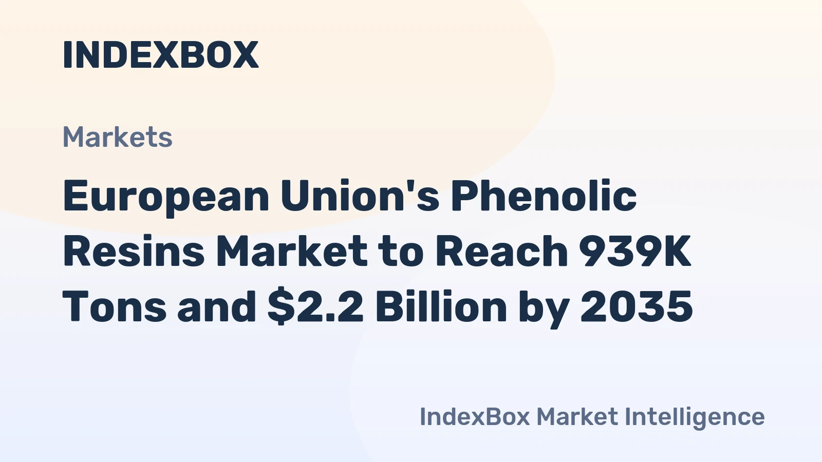 European Union's Phenolic Resins Market to Reach 939K Tons and $2.2 Billion by 2035