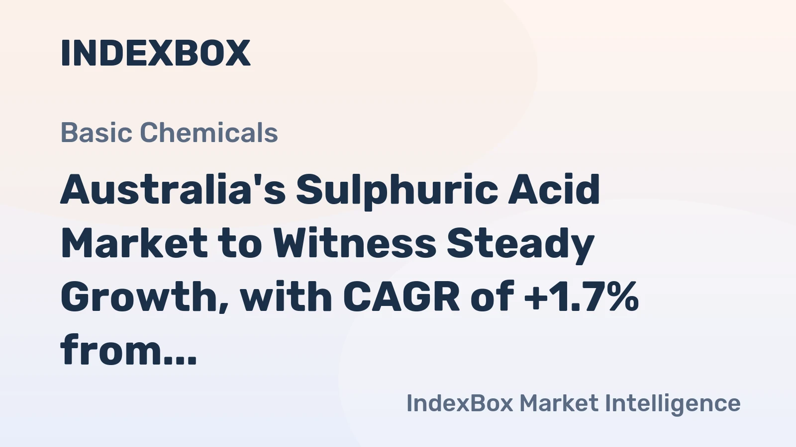 Australia's Sulphuric Acid Market to Witness Steady Growth, with CAGR of +1.7% from 2024 to 2035