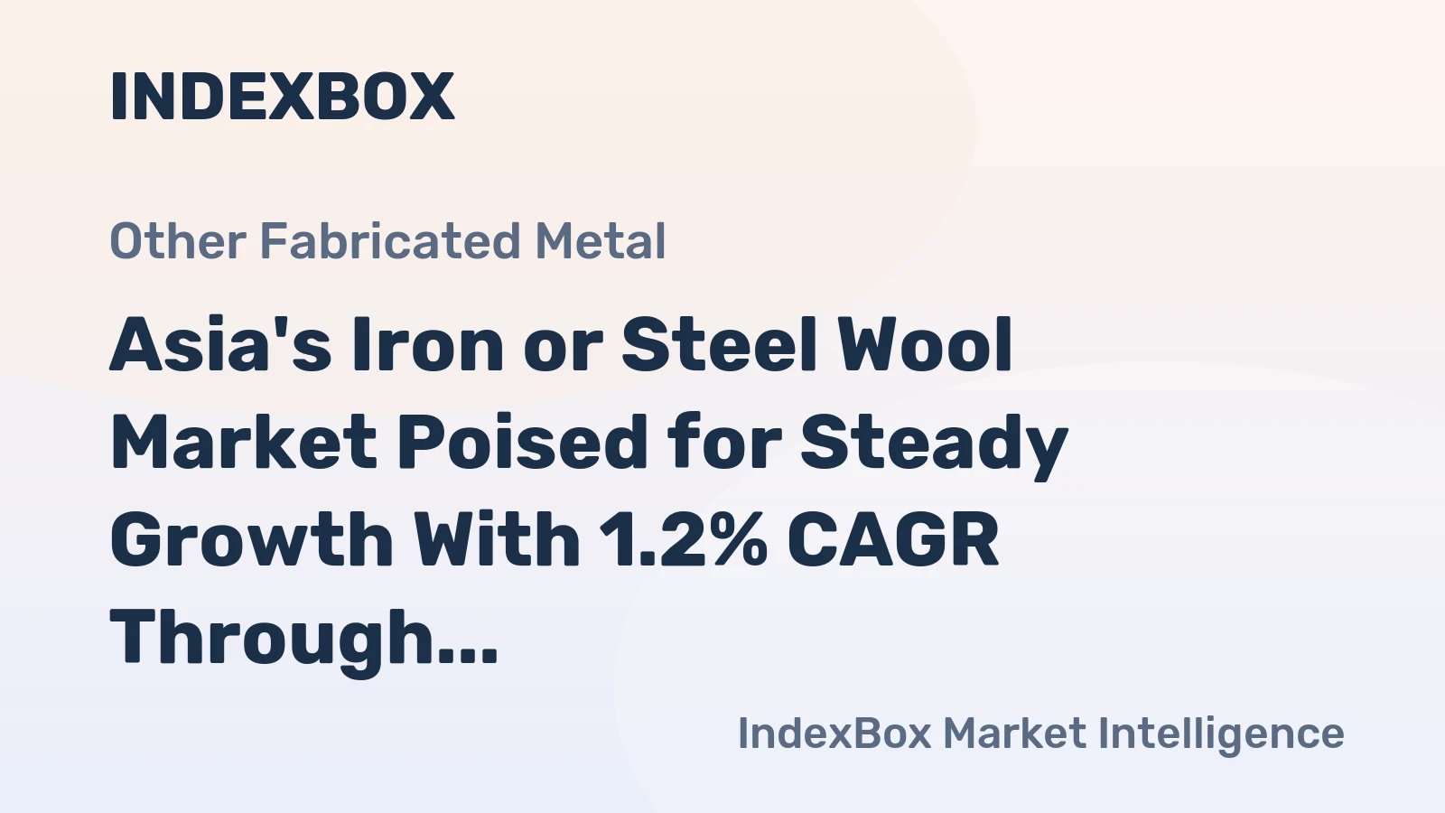 Asia's Iron or Steel Wool Market Poised for Steady Growth With 1.2% CAGR Through 2035