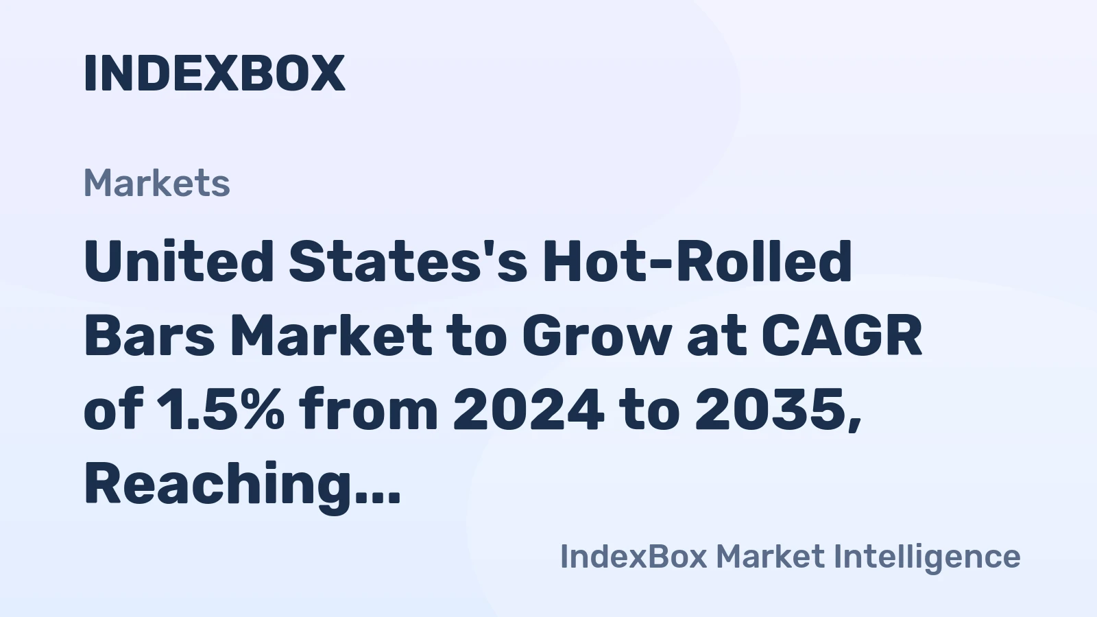 United States's Hot-Rolled Bars Market to Grow at CAGR of 1.5% from 2024 to 2035, Reaching $75M by 2035