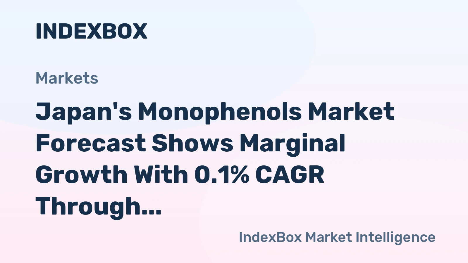 Japan's Monophenols Market Forecast Shows Marginal Growth With 0.1% CAGR Through 2035