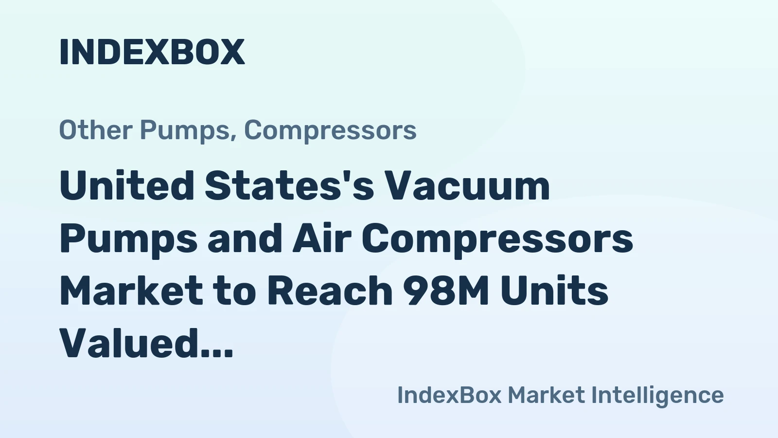 United States's Vacuum Pumps and Air Compressors Market to Reach 98M Units Valued at $13.7B by 2035