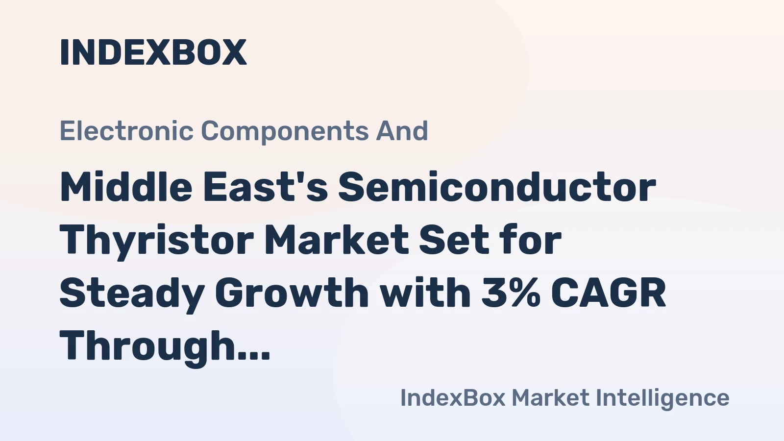 Middle East's Semiconductor Thyristor Market Set for Steady Growth with 3% CAGR Through 2035