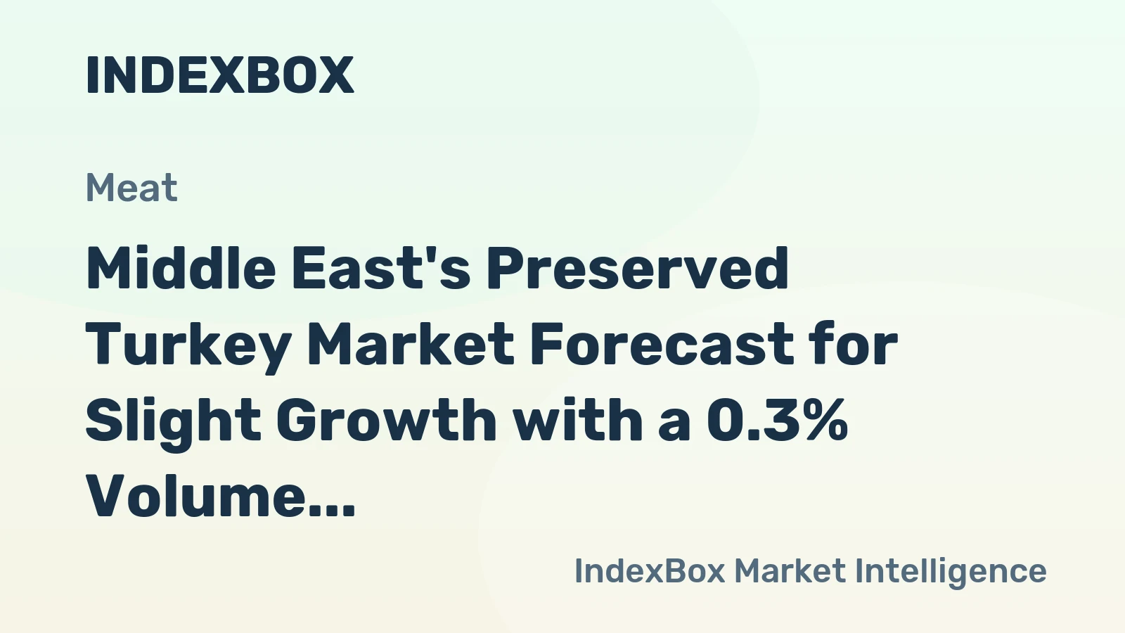 Middle East's Preserved Turkey Market Forecast for Slight Growth with a 0.3% Volume CAGR