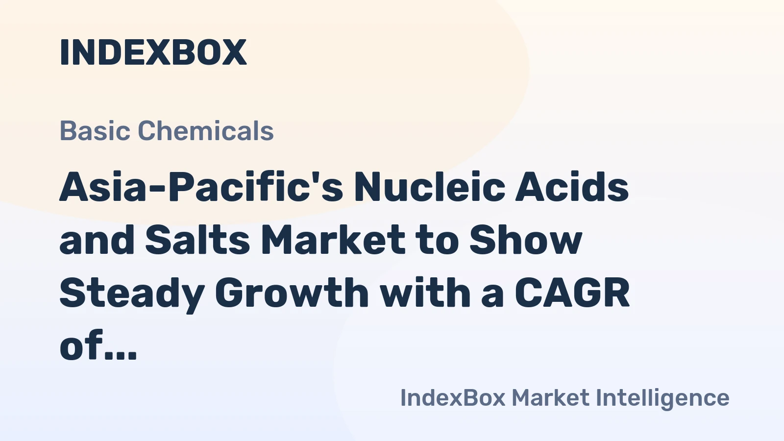 Asia-Pacific's Nucleic Acids and Salts Market to Show Steady Growth with a CAGR of +1.8% from 2024 to 2035