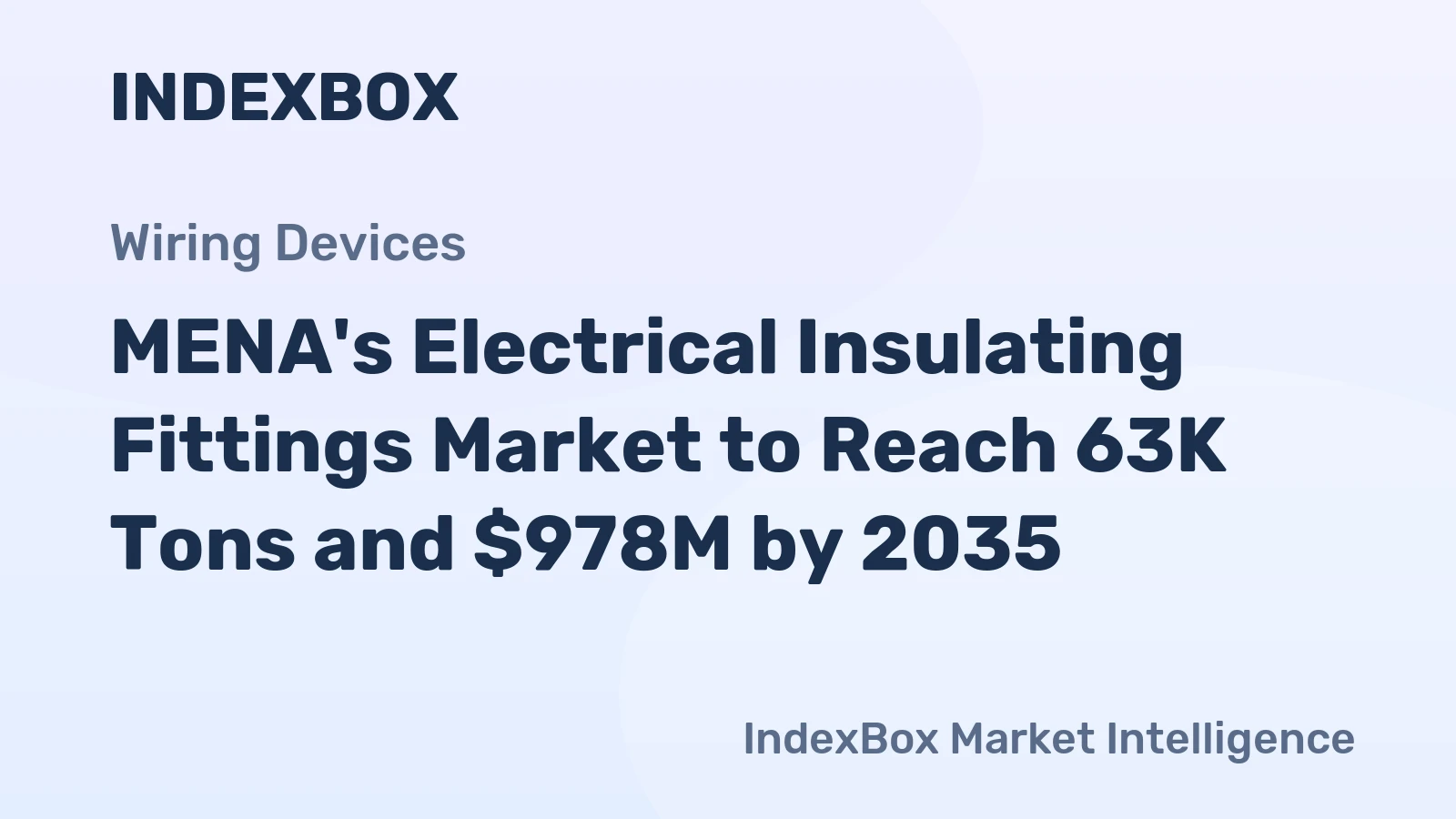 MENA's Electrical Insulating Fittings Market to Reach 63K Tons and $978M by 2035