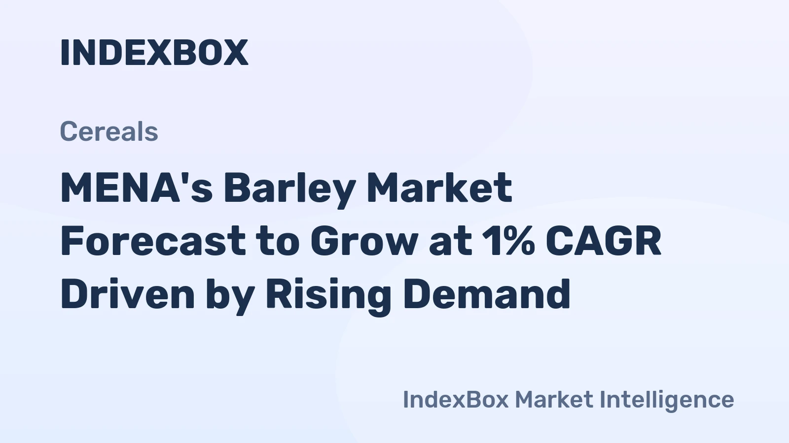 MENA's Barley Market Forecast to Grow at 1% CAGR Driven by Rising Demand