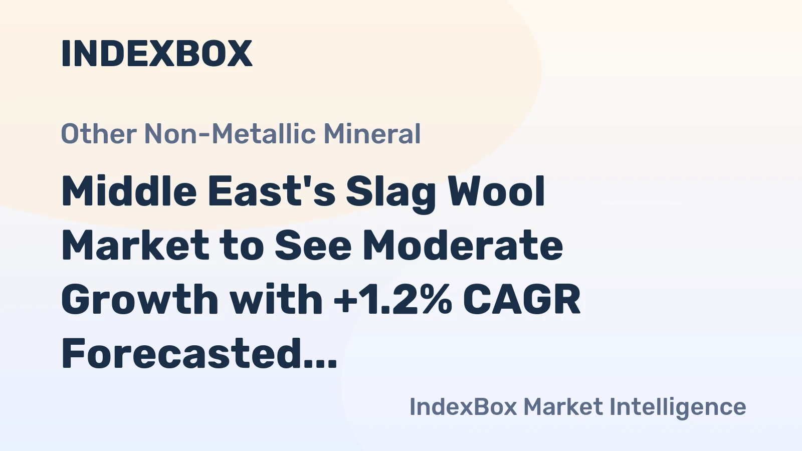Middle East's Slag Wool Market to See Moderate Growth with +1.2% CAGR Forecasted for 2024-2035