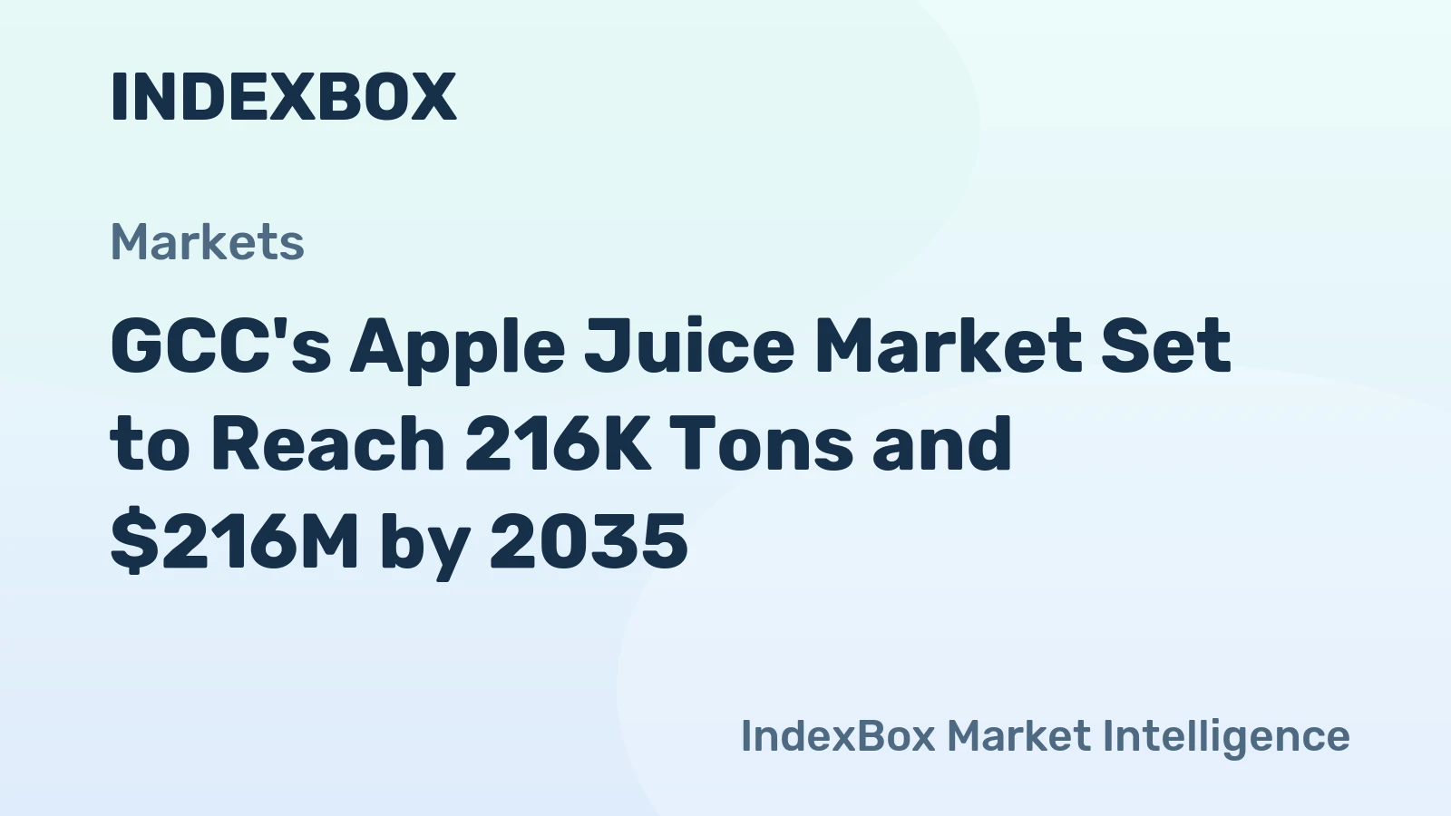 GCC's Apple Juice Market Set to Reach 216K Tons and $216M by 2035
