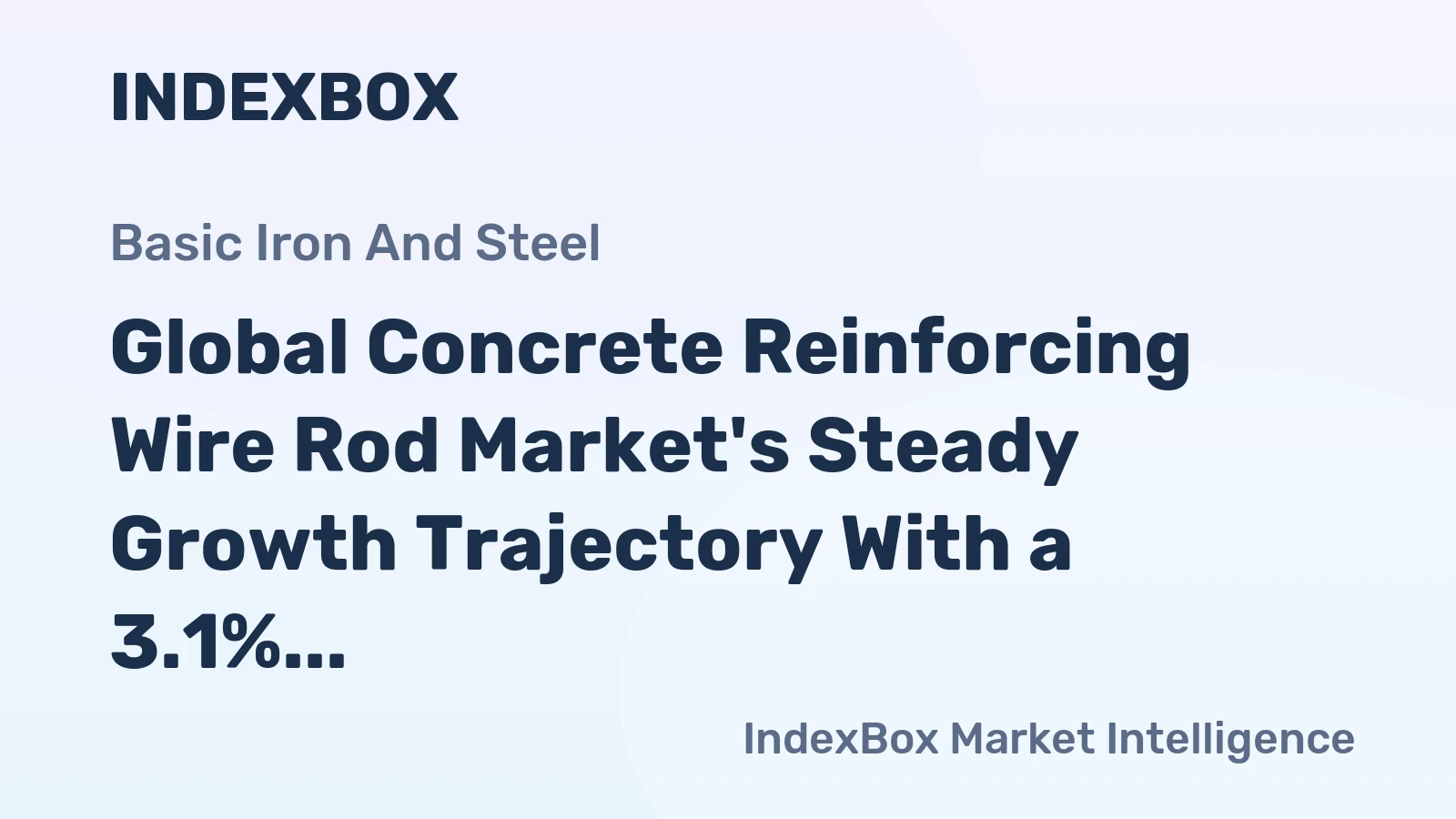 Global Concrete Reinforcing Wire Rod Market's Steady Growth Trajectory With a 3.1% Value CAGR Through 2035
