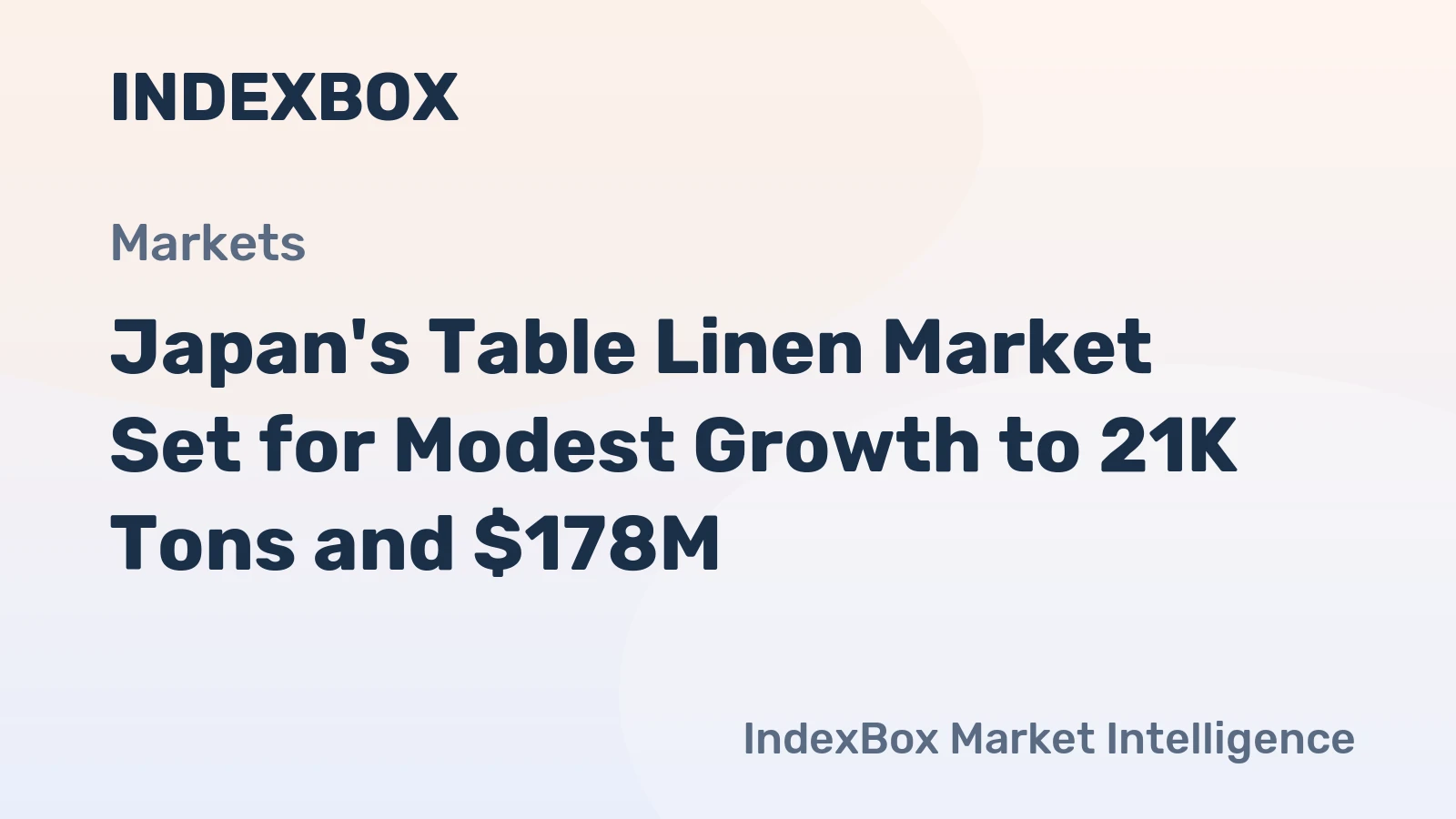 Japan's Table Linen Market Set for Modest Growth to 21K Tons and $178M