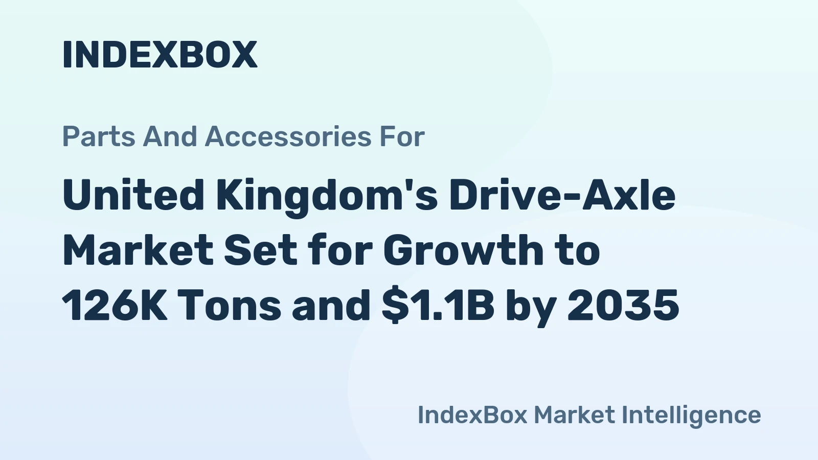 United Kingdom's Drive-Axle Market Set for Growth to 126K Tons and $1.1B by 2035