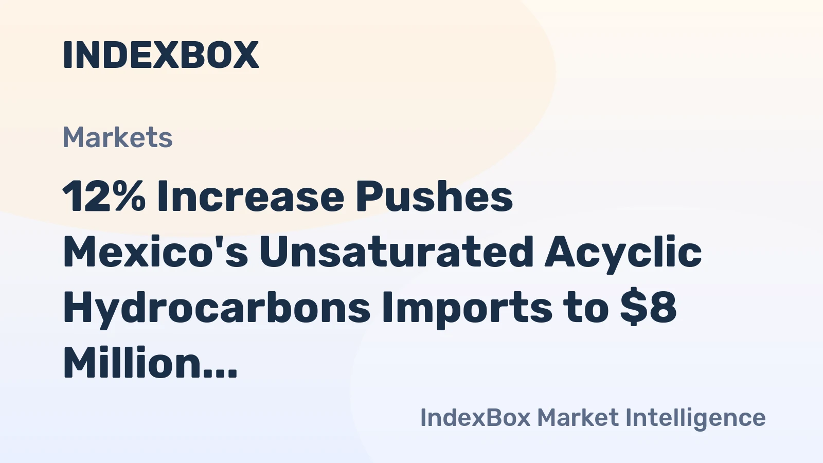 12% Increase Pushes Mexico's Unsaturated Acyclic Hydrocarbons Imports to $8 Million in 2023
