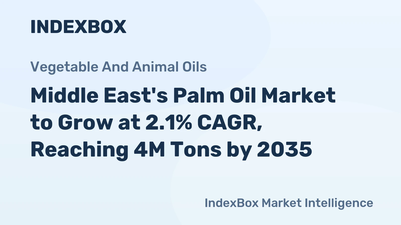 Middle East's Palm Oil Market to Grow at 2.1% CAGR, Reaching 4M Tons by 2035