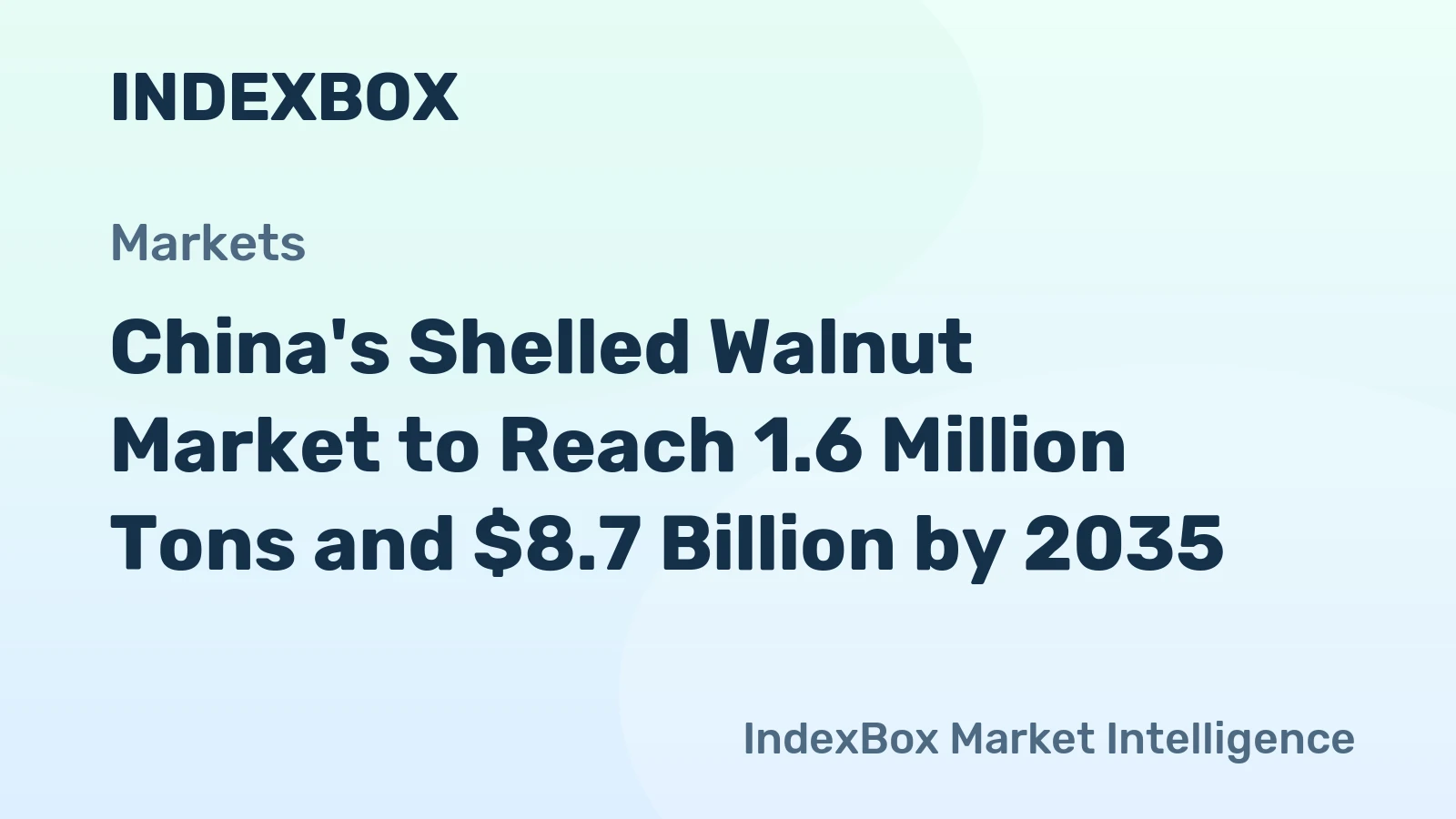 China's Shelled Walnut Market to Reach 1.6 Million Tons and $8.7 Billion by 2035
