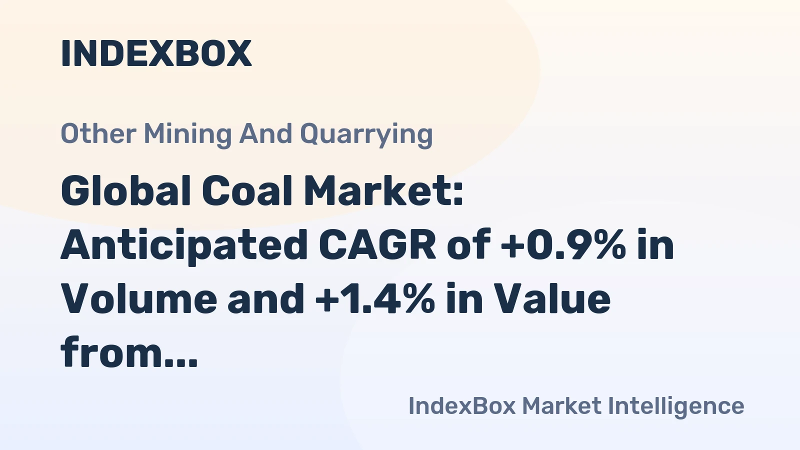 Global Coal Market: Anticipated CAGR of +0.9% in Volume and +1.4% in Value from 2024 to 2035
