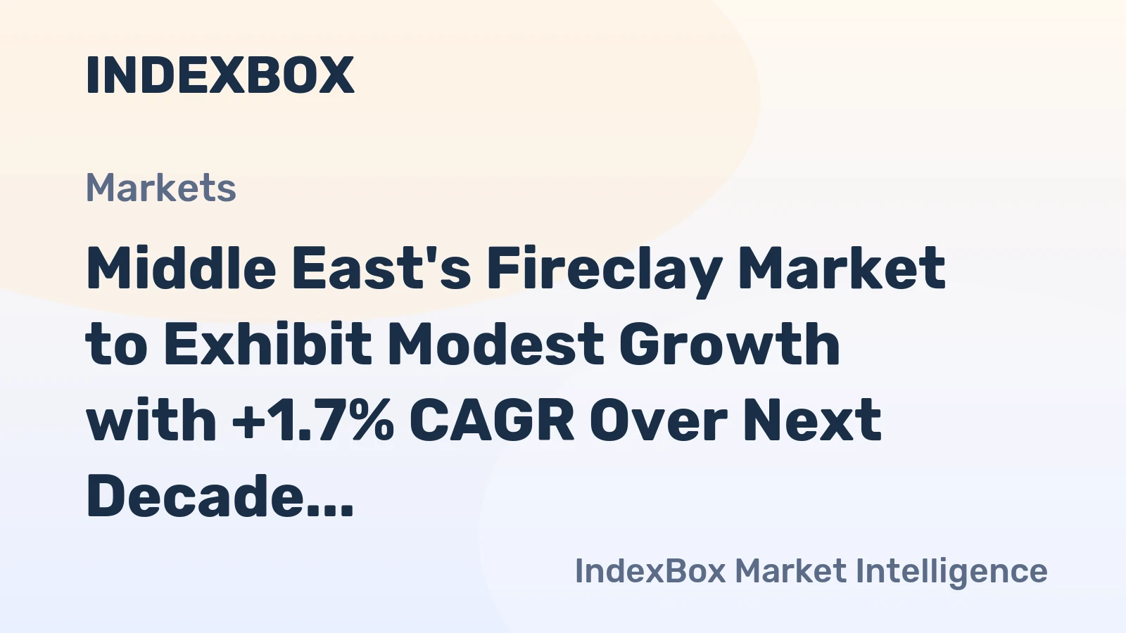 Middle East's Fireclay Market to Exhibit Modest Growth with +1.7% CAGR Over Next Decade