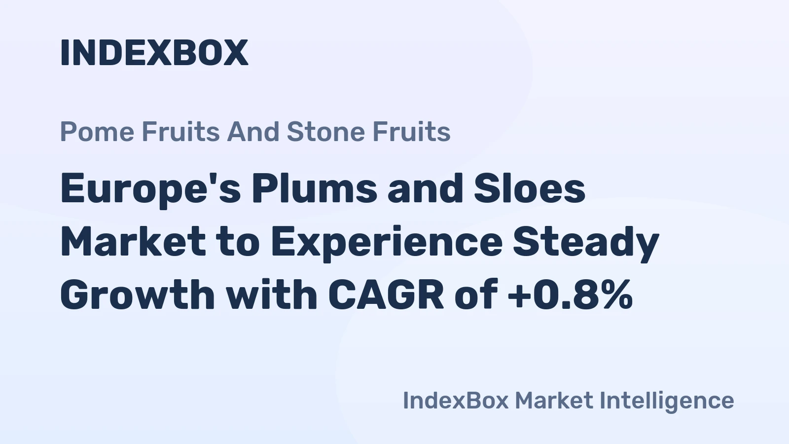 Europe's Plums and Sloes Market to Experience Steady Growth with CAGR of +0.8%