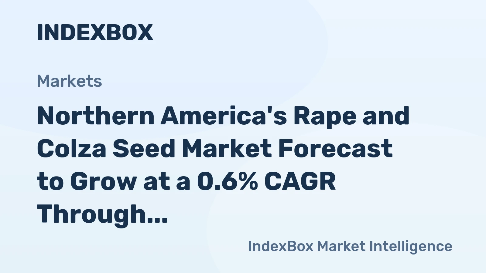 Northern America's Rape and Colza Seed Market Forecast to Grow at a 0.6% CAGR Through 2035