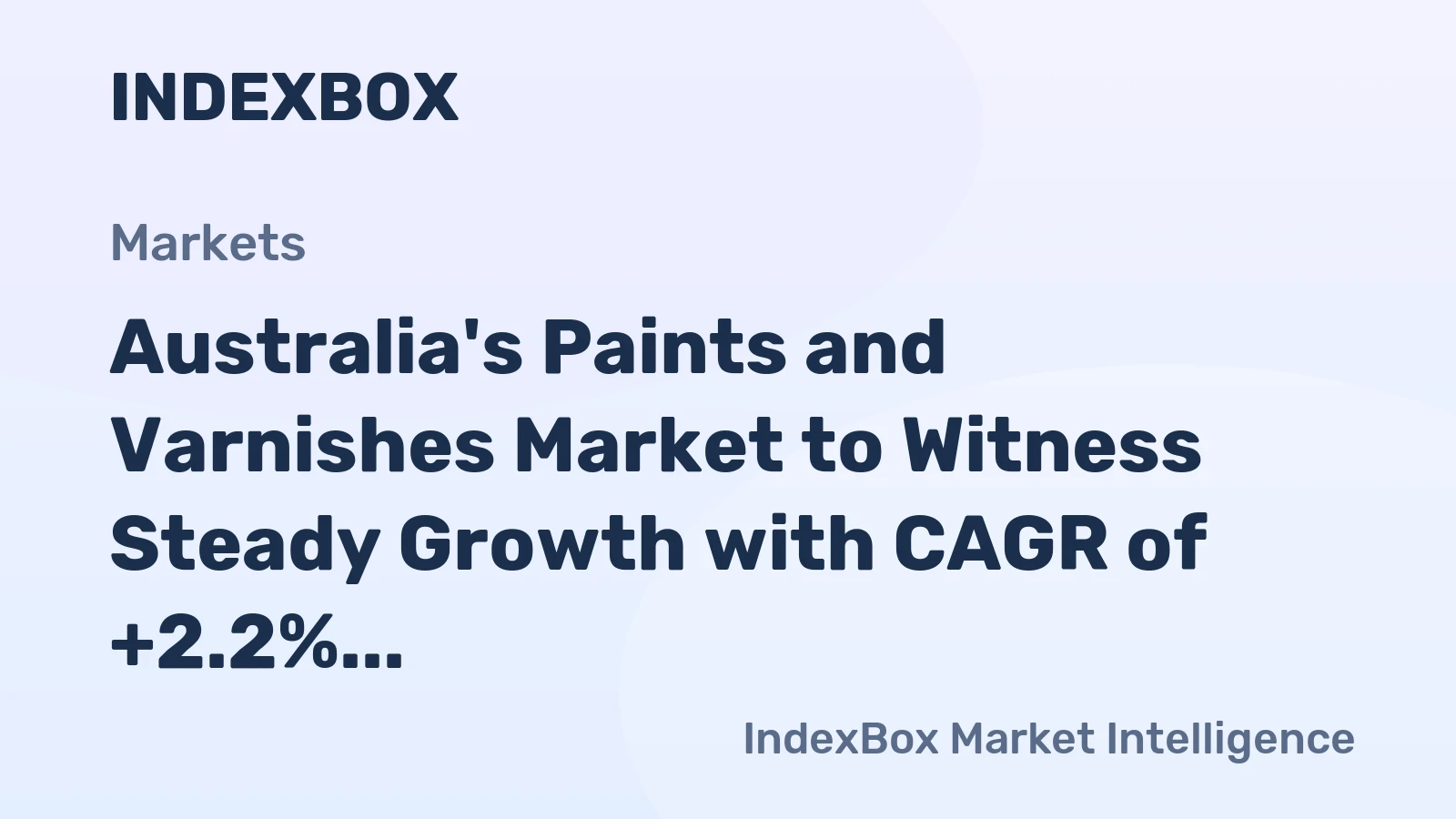Australia's Paints and Varnishes Market to Witness Steady Growth with CAGR of +2.2% in Volume and +4.3% in Value by 2035