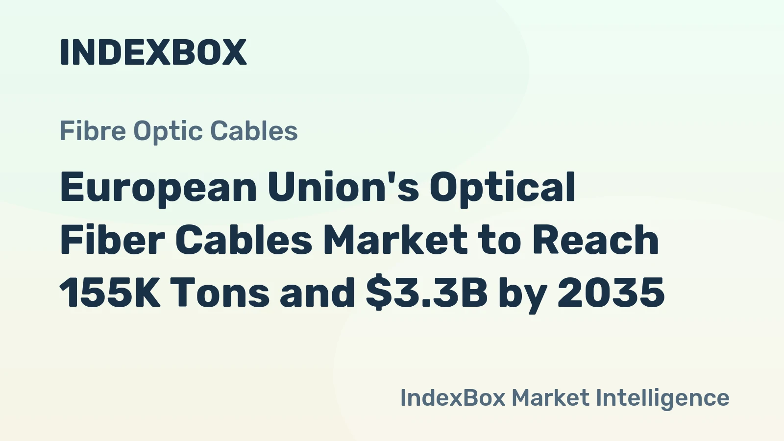 European Union's Optical Fiber Cables Market to Reach 155K Tons and $3.3B by 2035
