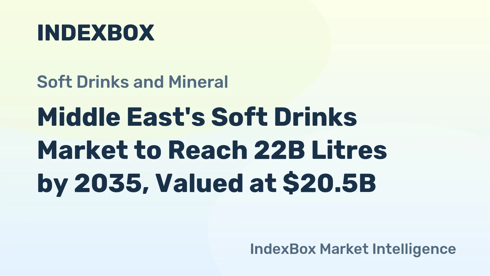 Middle East's Soft Drinks Market to Reach 22B Litres by 2035, Valued at $20.5B