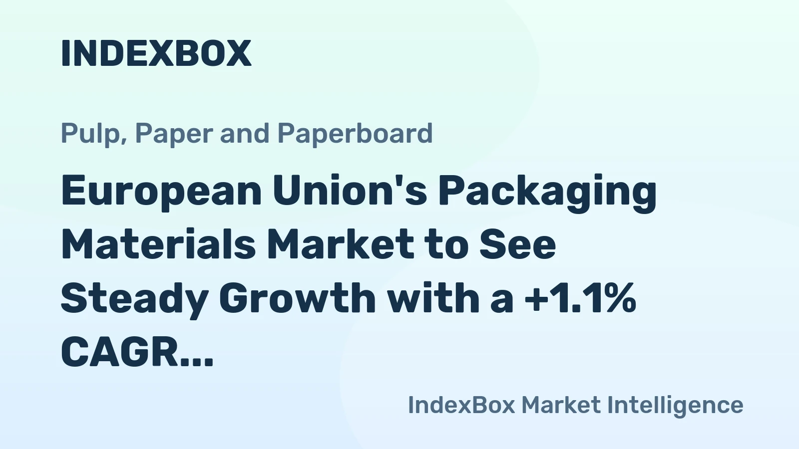 European Union's Packaging Materials Market to See Steady Growth with a +1.1% CAGR Through 2035