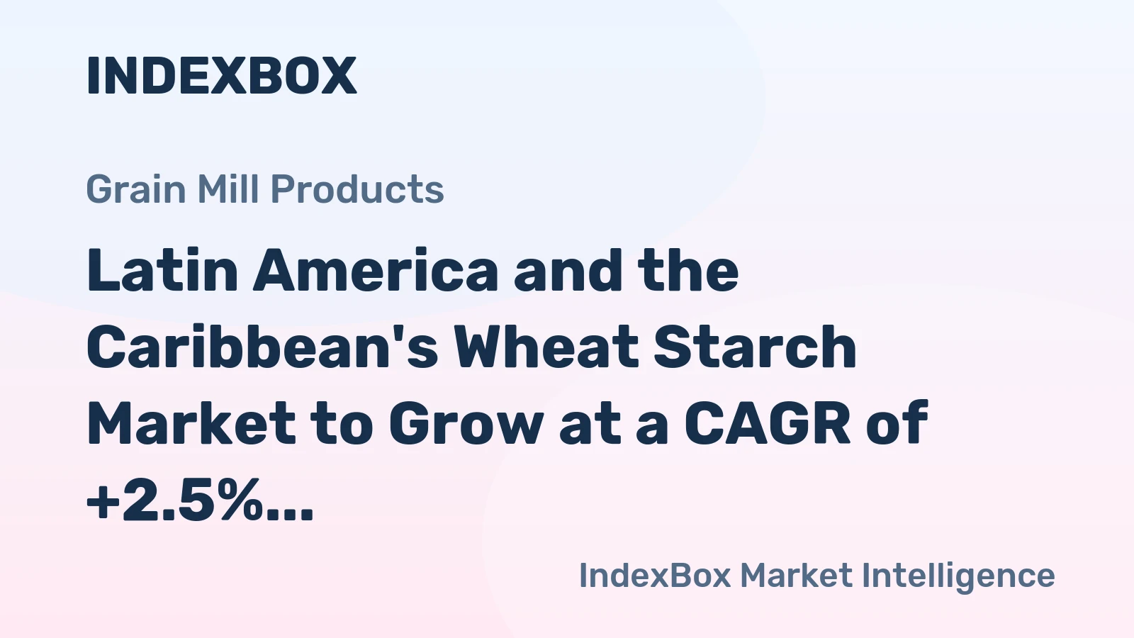 Latin America and the Caribbean's Wheat Starch Market to Grow at a CAGR of +2.5% from 2024 to 2035