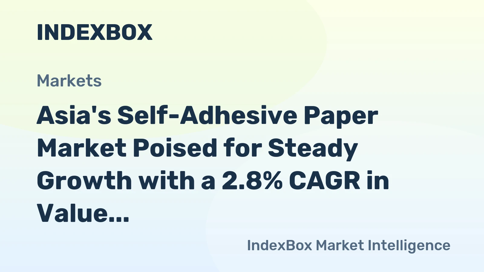 Asia's Self-Adhesive Paper Market Poised for Steady Growth with a 2.8% CAGR in Value Through 2035