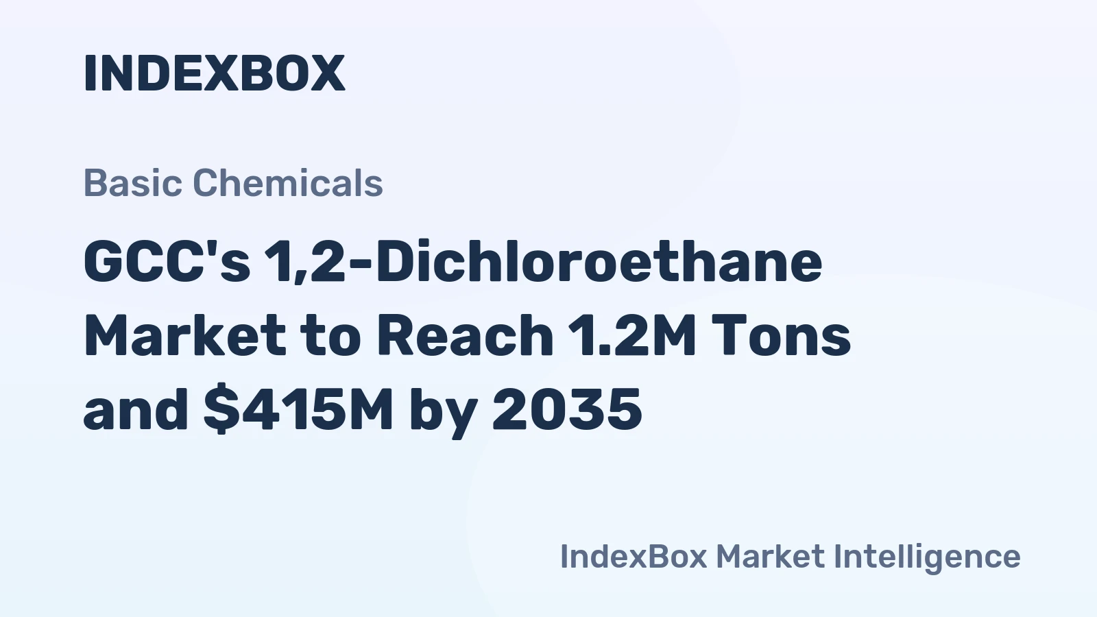 GCC's 1,2-Dichloroethane Market to Reach 1.2M Tons and $415M by 2035