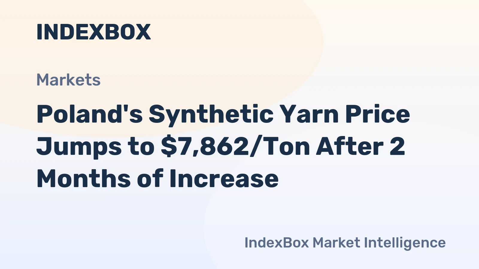 Poland's Synthetic Yarn Price Jumps to $7,862/Ton After 2 Months of Increase