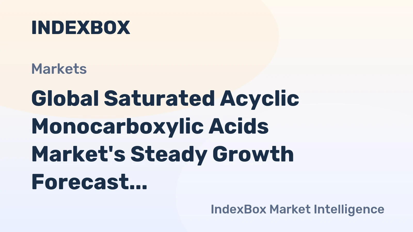Global Saturated Acyclic Monocarboxylic Acids Market's Steady Growth Forecast at 2.5% CAGR Through 2035