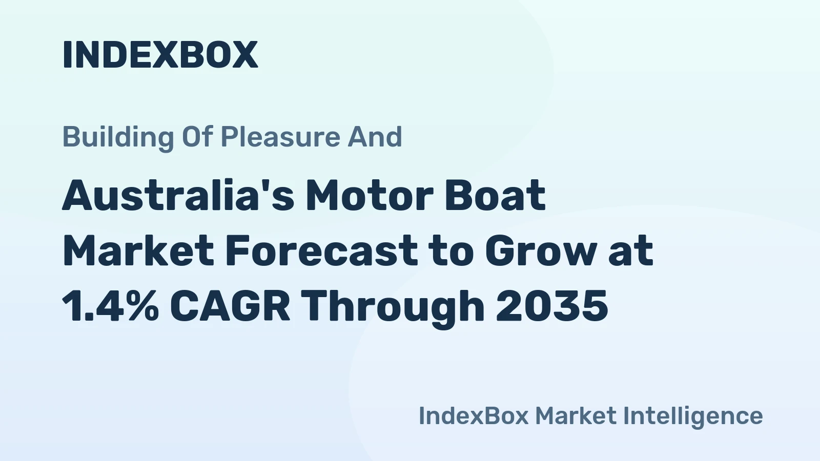 Australia's Motor Boat Market Forecast to Grow at 1.4% CAGR Through 2035