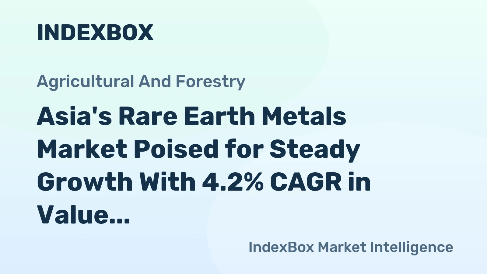 Asia's Rare Earth Metals Market Poised for Steady Growth With 4.2% CAGR in Value Through 2035