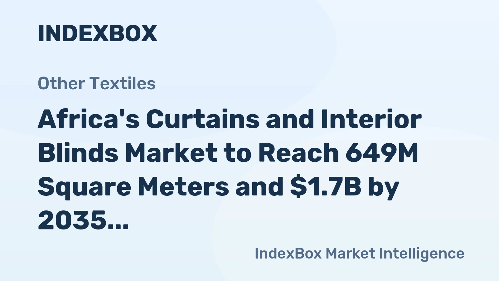 Africa's Curtains and Interior Blinds Market to Reach 649M Square Meters and $1.7B by 2035