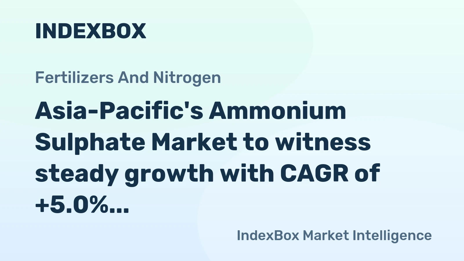 Asia-Pacific's Ammonium Sulphate Market to witness steady growth with CAGR of +5.0% from 2024 to 2035