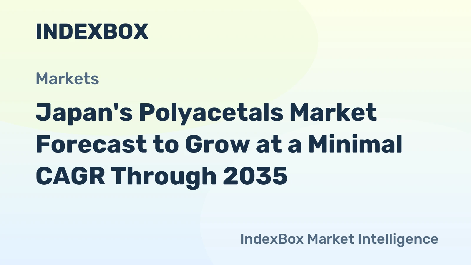 Japan's Polyacetals Market Forecast to Grow at a Minimal CAGR Through 2035